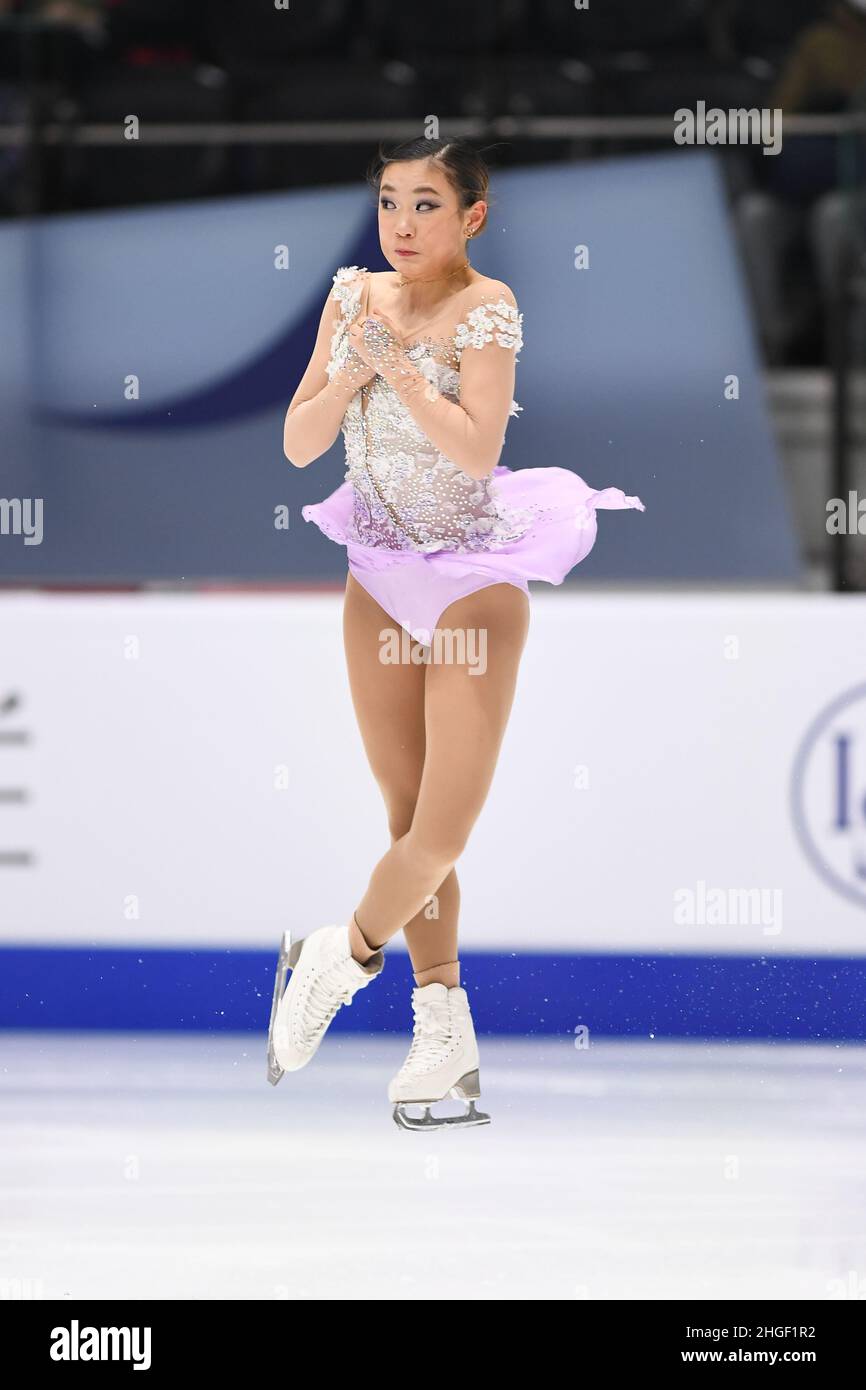 Audrey SHIN (USA), during Women Short Program, at the ISU Four ...