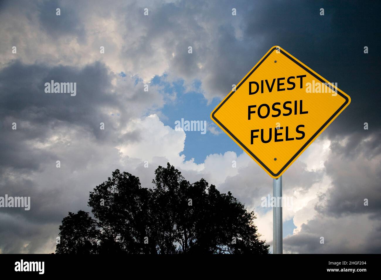 Divest Fossil Fuels Stock Photo - Alamy