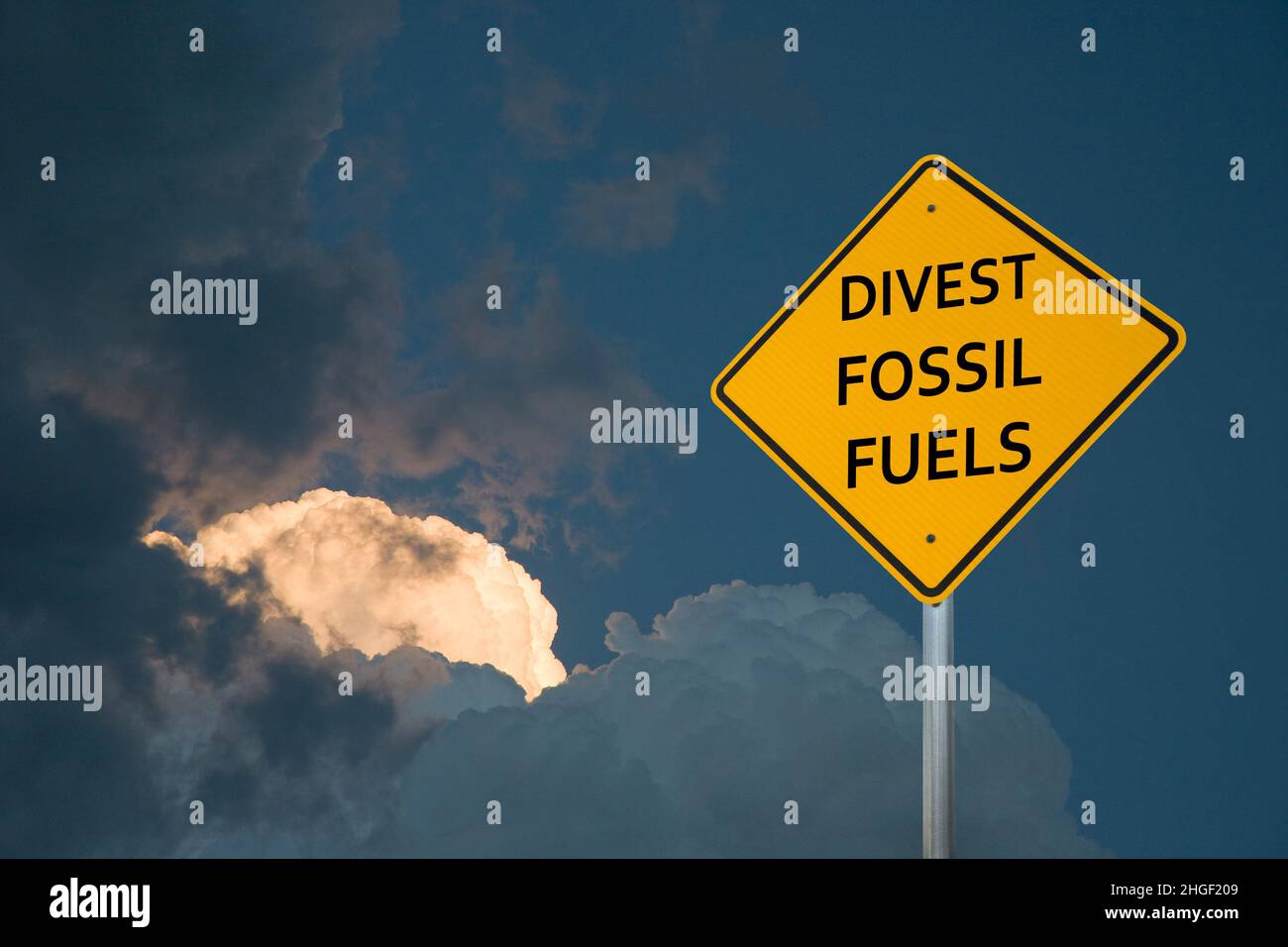 Divest Fossil Fuels Stock Photo - Alamy