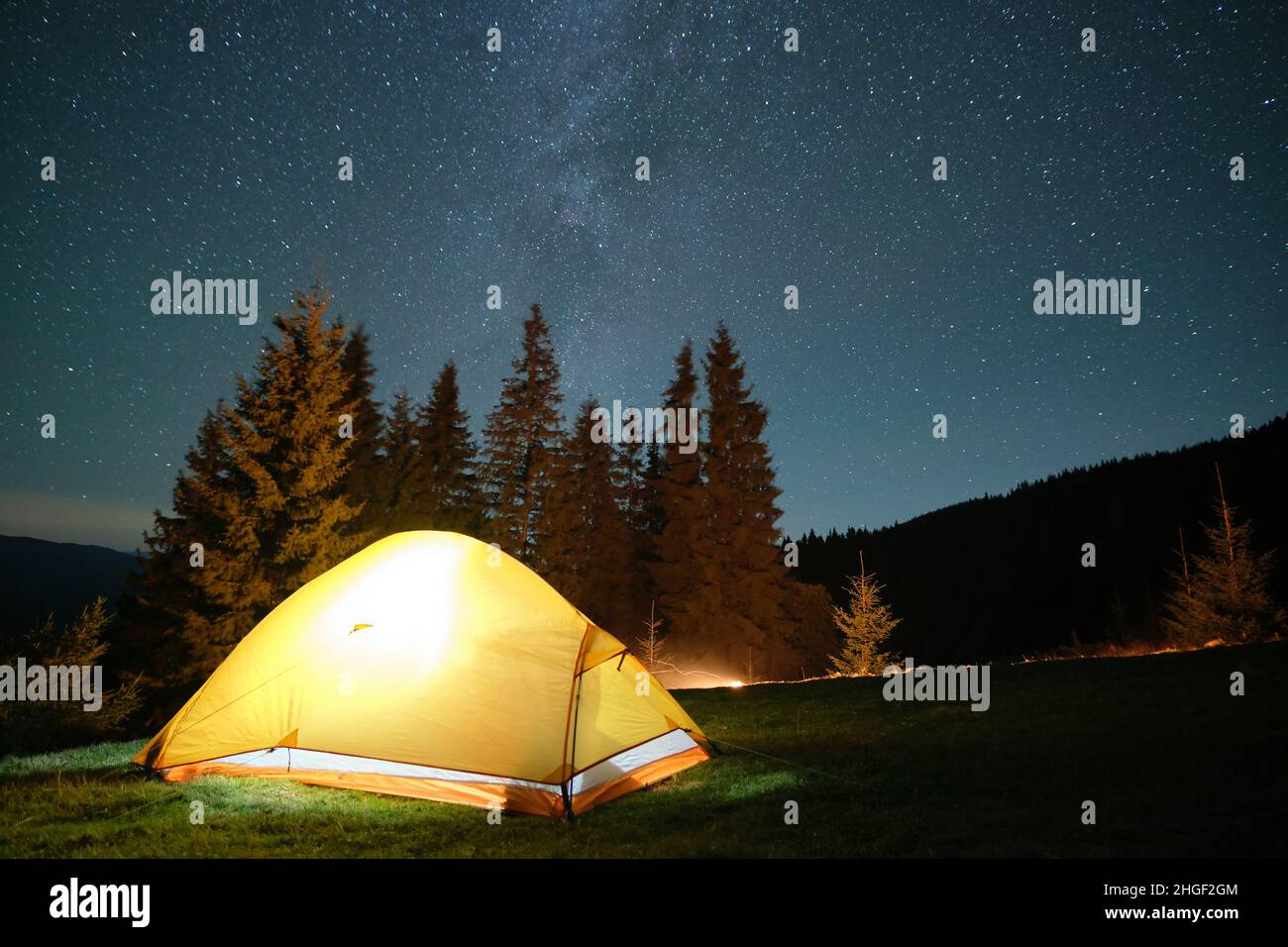 Tent At Night With Stars