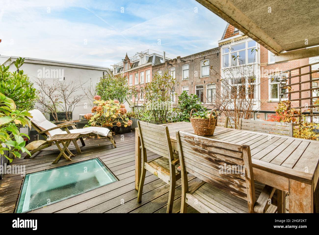 View of the beautiful veranda of the house Stock Photo - Alamy