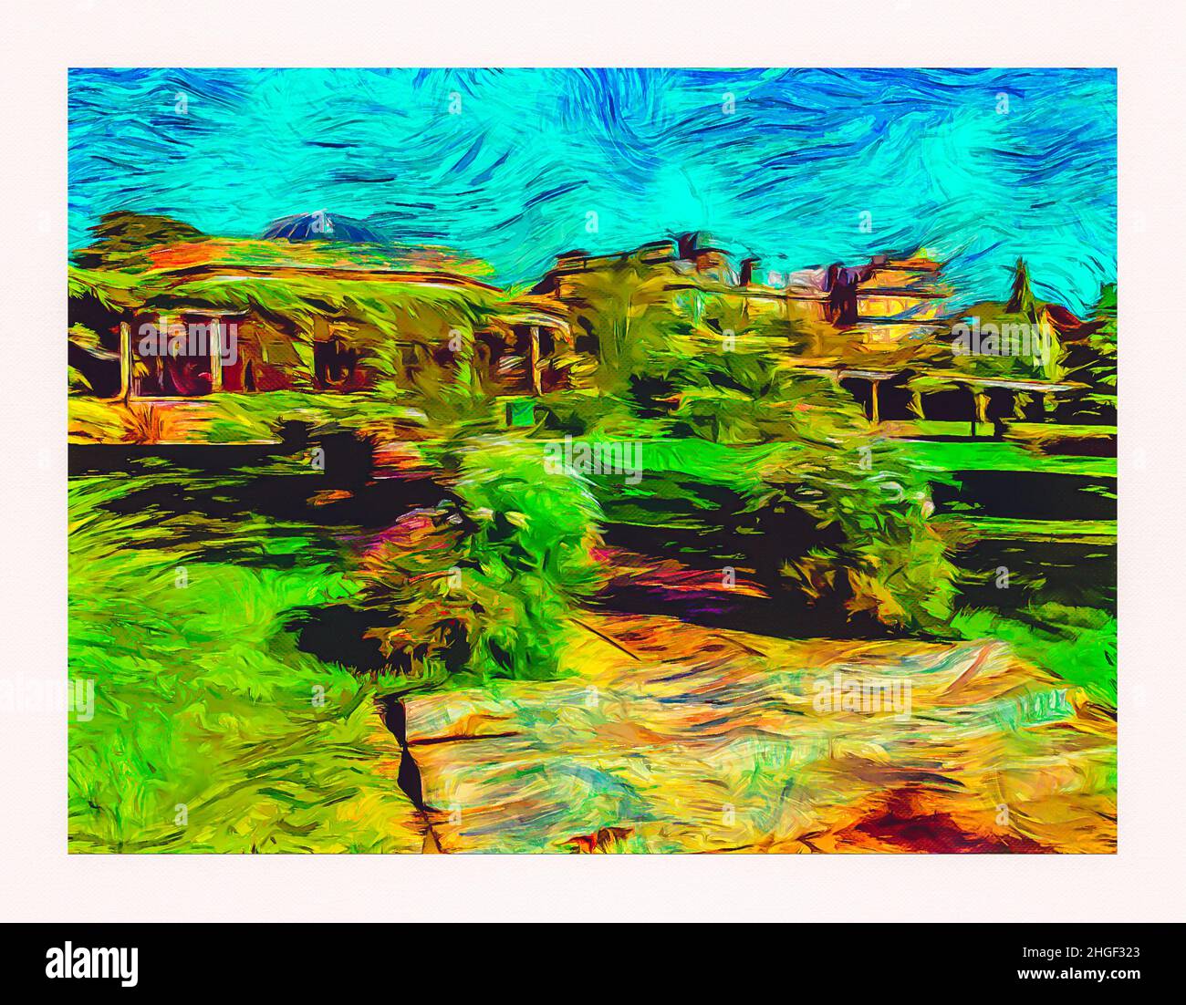 Nature Impressionism Painting Van Gogh Style Stock Photo - Alamy