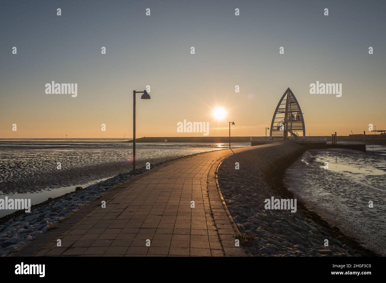 Unesco heritage site, landmark of the island of juist, Seebrücke an der ...