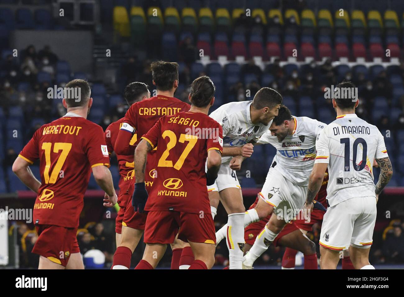 Arturo Calabresi of U.S. Lecce during the eighth finals of Coppa Italia ...