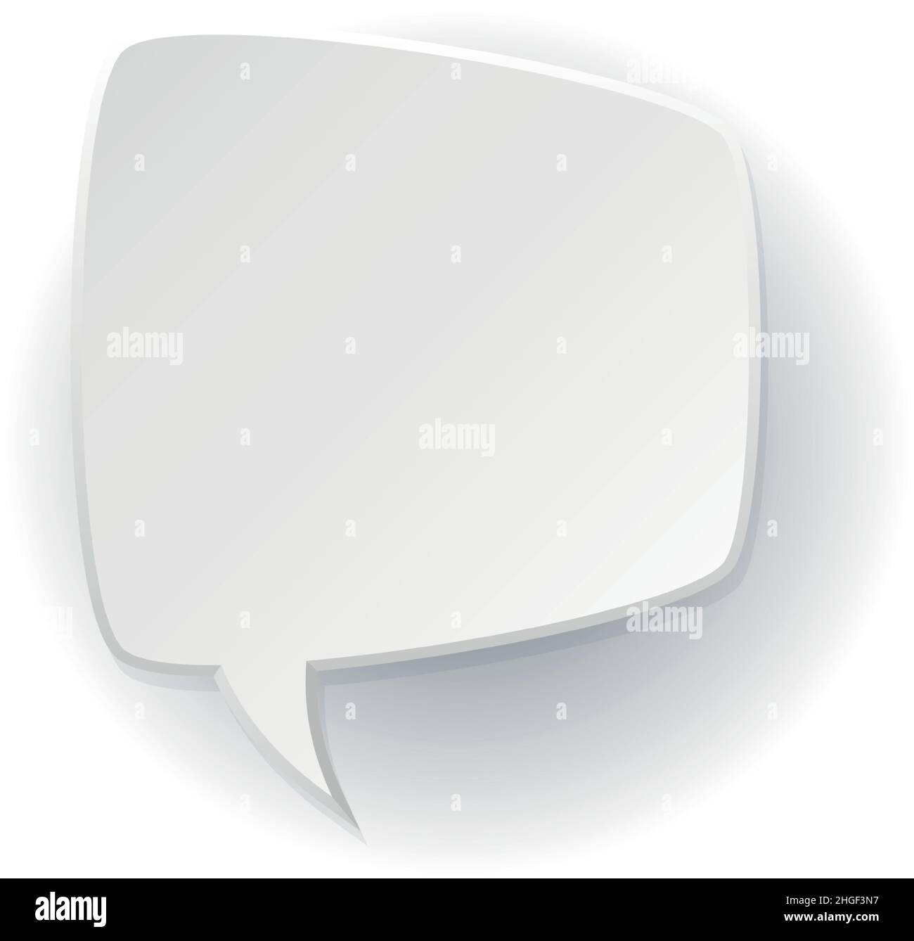 Paper speech bubble. Empty white text template Stock Vector Image & Art ...