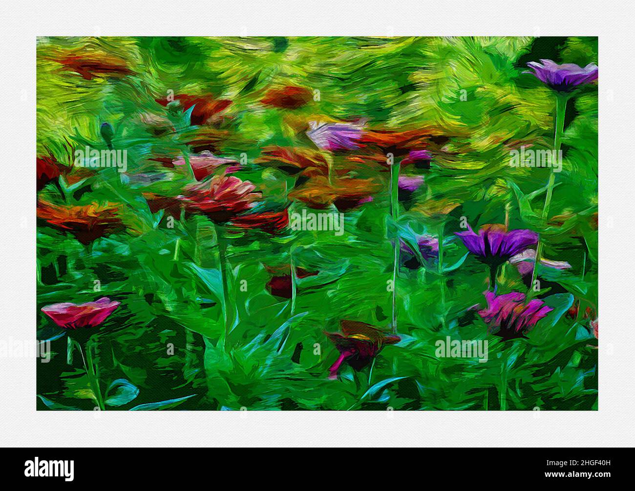 Nature Impressionism Painting Van Gogh Style Stock Photo - Alamy