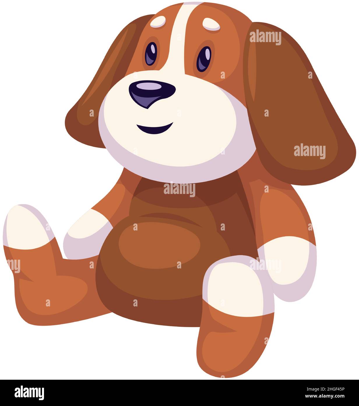 Plush dog. Soft stuffed animal. Cartoon toy icon Stock Vector Image ...