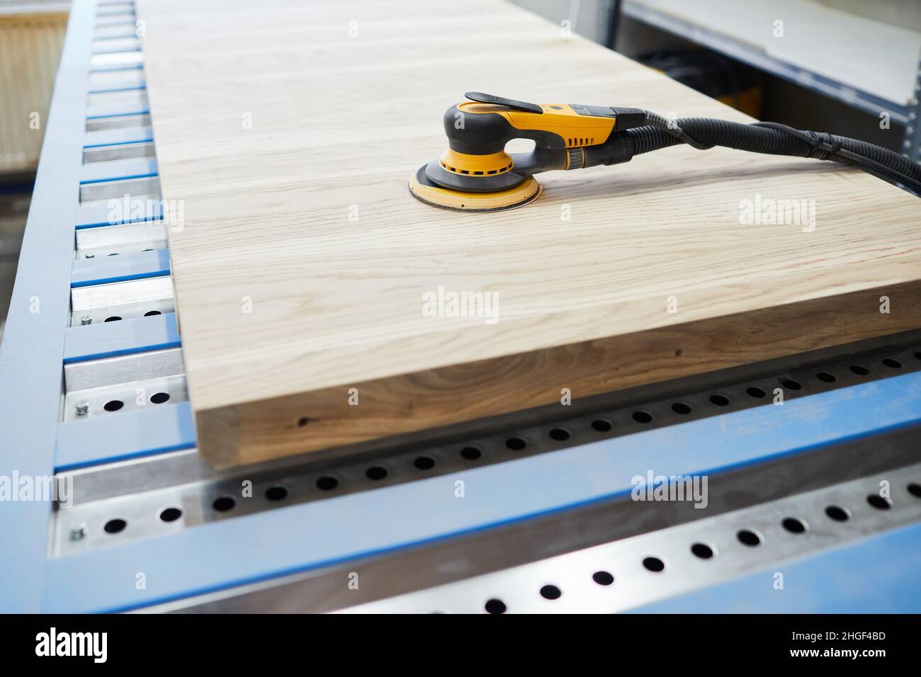 Orbital sander for a wood sanding in the workshop. DIY making and ...