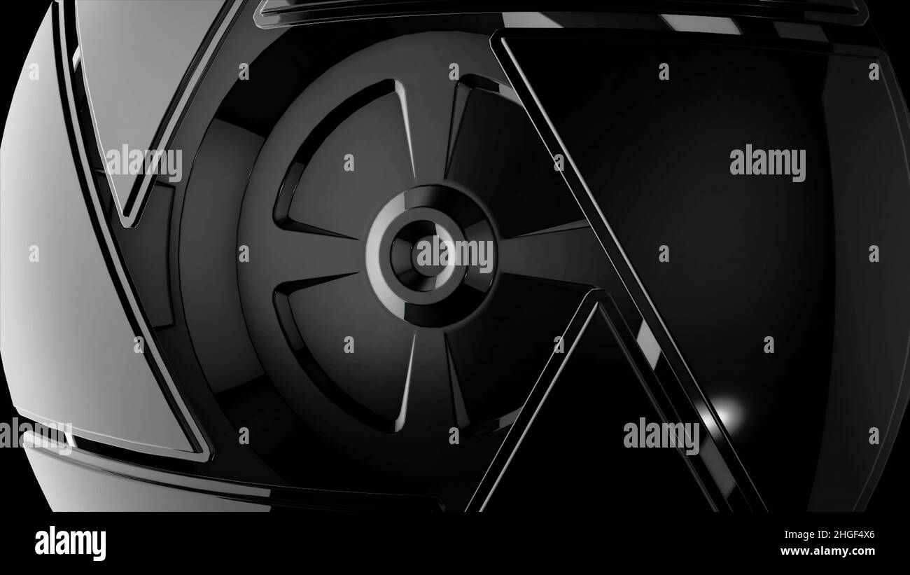 CLose up for monochrome symetrical circle geometrically formed by ...