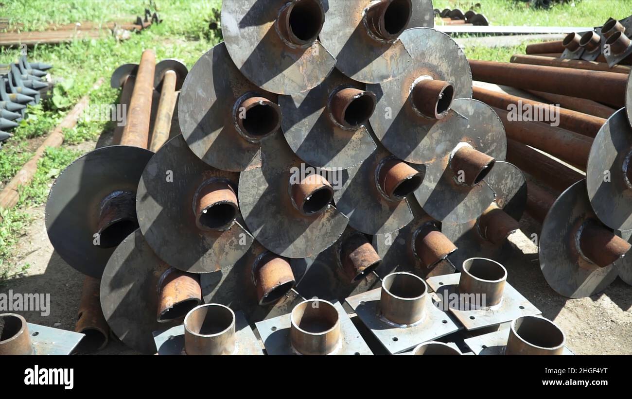 Metal billet pieces of pipes. Clip. Stainless Steel Buttweld Pipe ...
