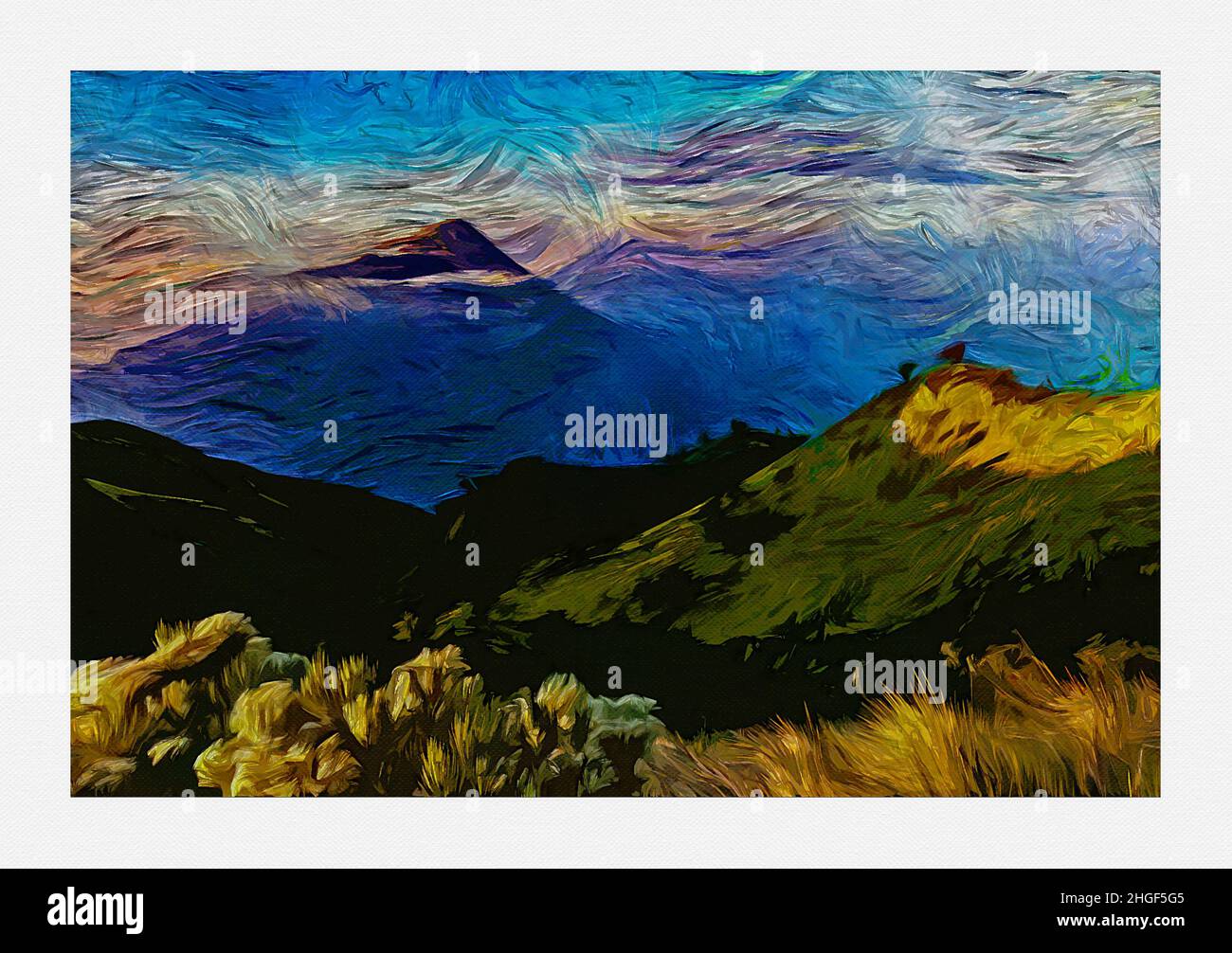 Nature Impressionism Painting Van Gogh Style Stock Photo - Alamy