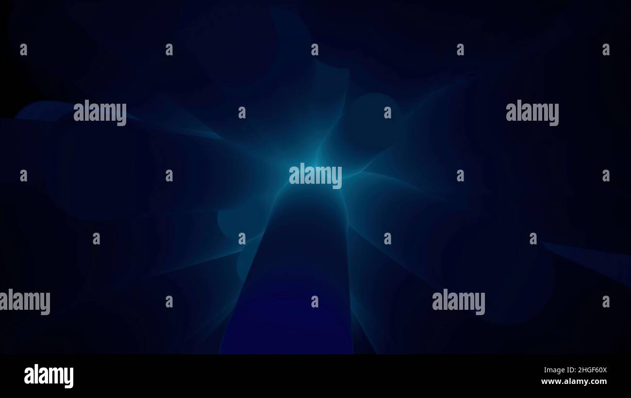 Close up for abstract rotating core with volume rays of different ...