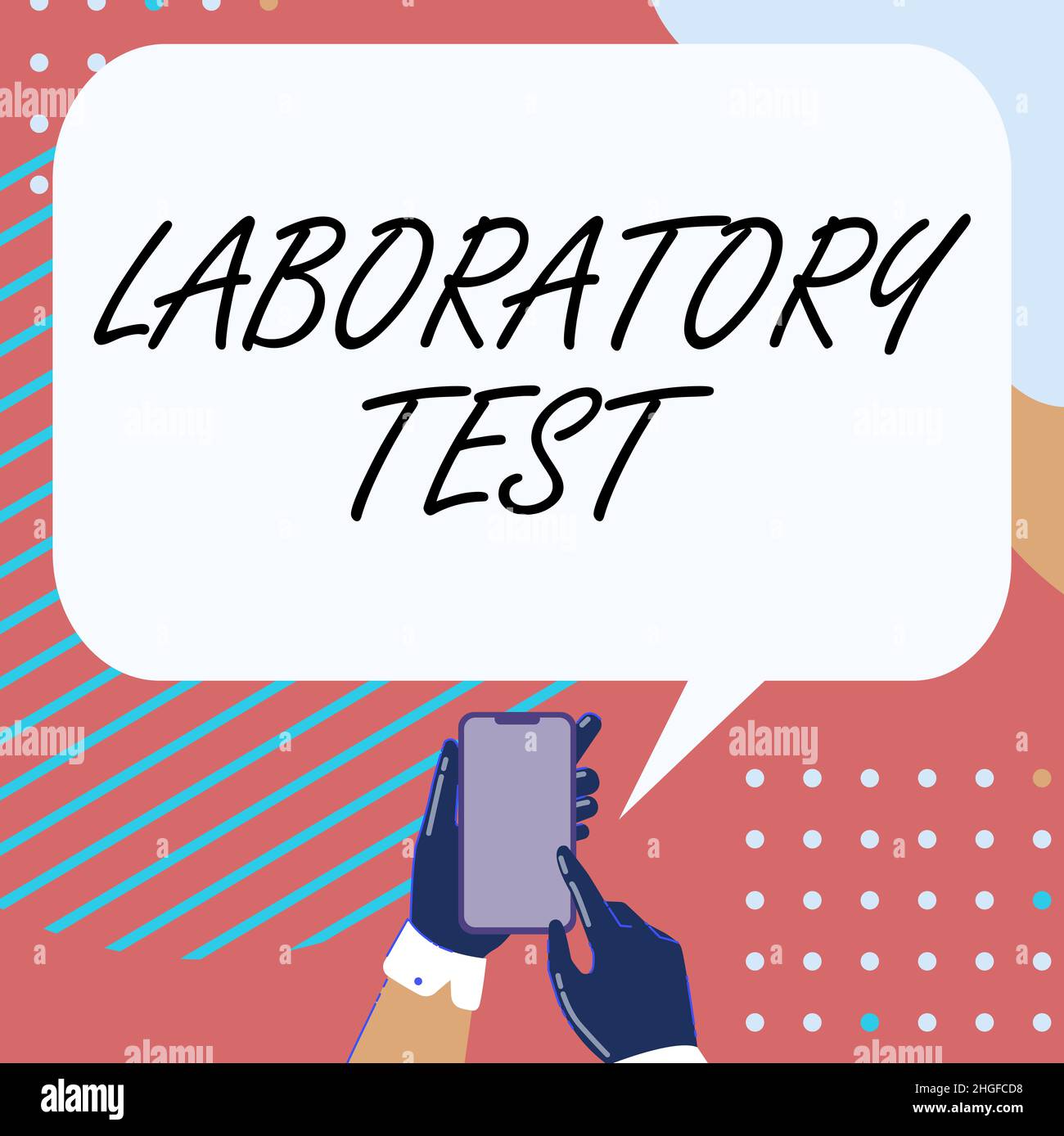 Hand writing sign Laboratory Test, Business overview Determination of a ...