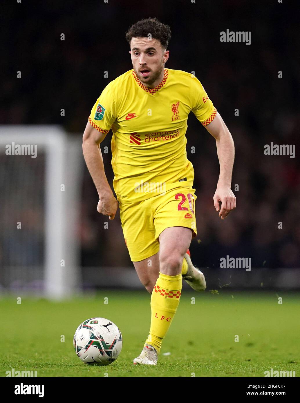 Liverpool's Diogo Jota during the Carabao Cup semi final second leg ...
