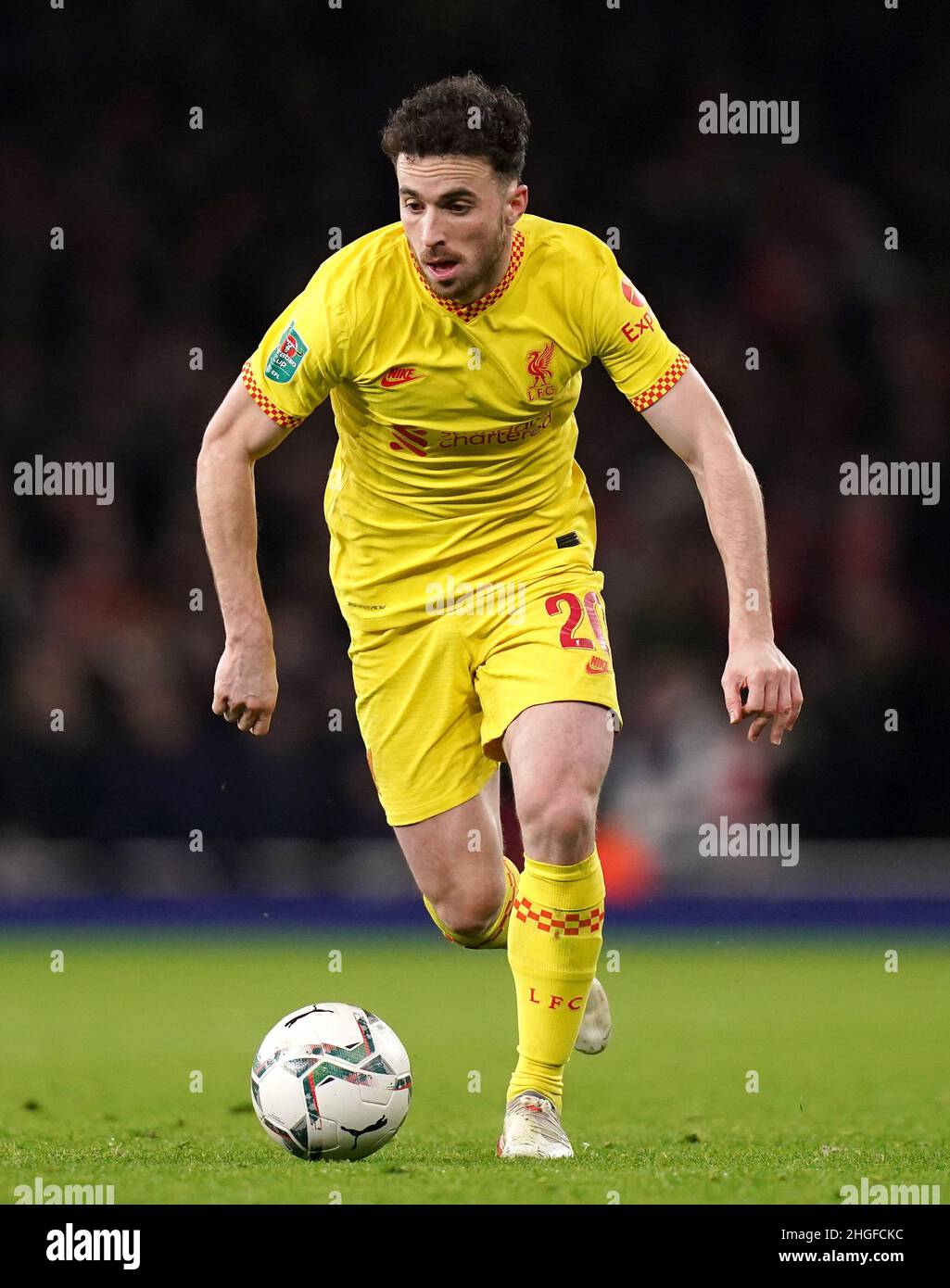 Liverpool's Diogo Jota during the Carabao Cup semi final second leg ...