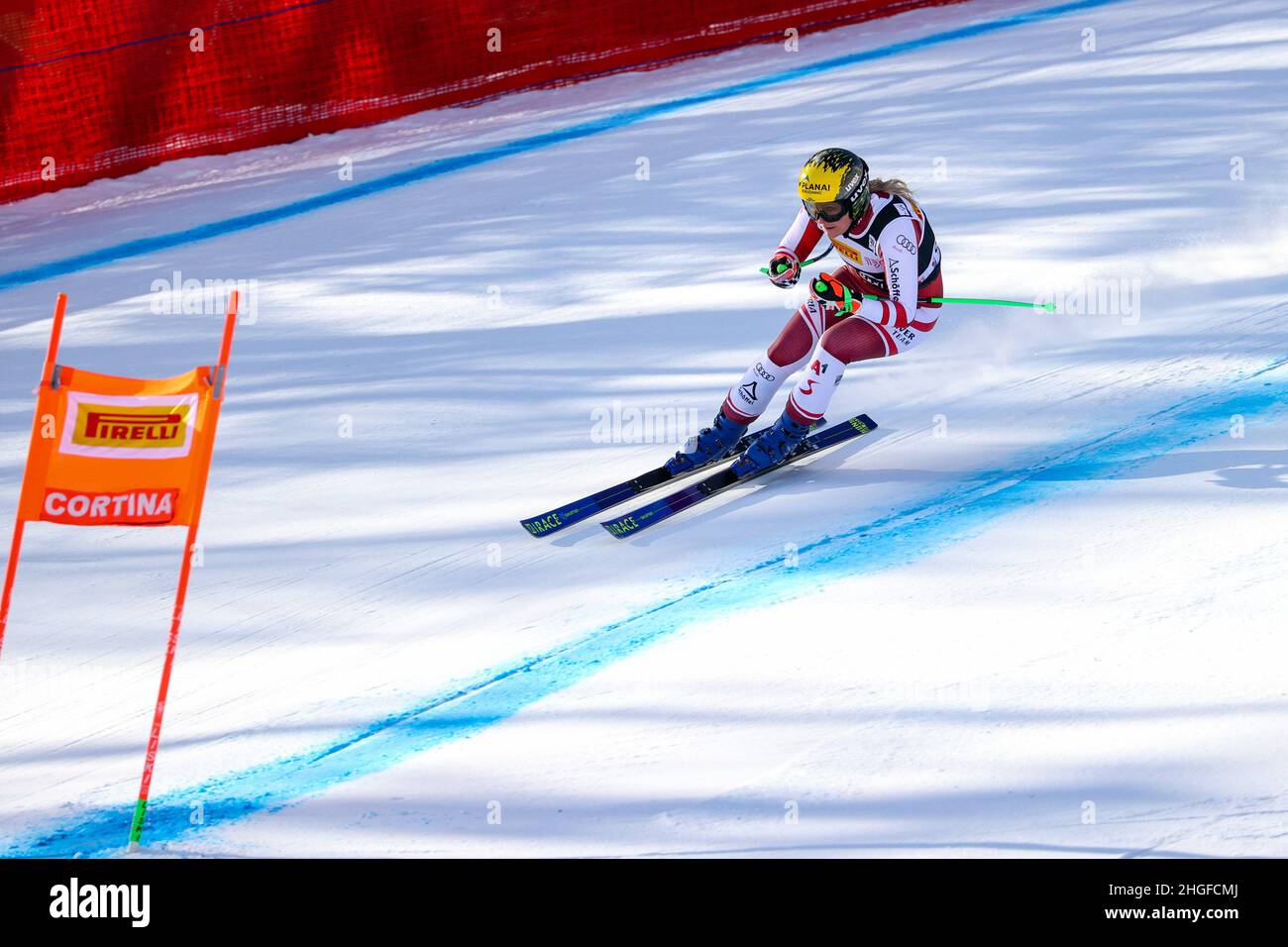 Olympia slope, Cortina d'Ampezzo, Italy, January 20, 2022, Tamara ...