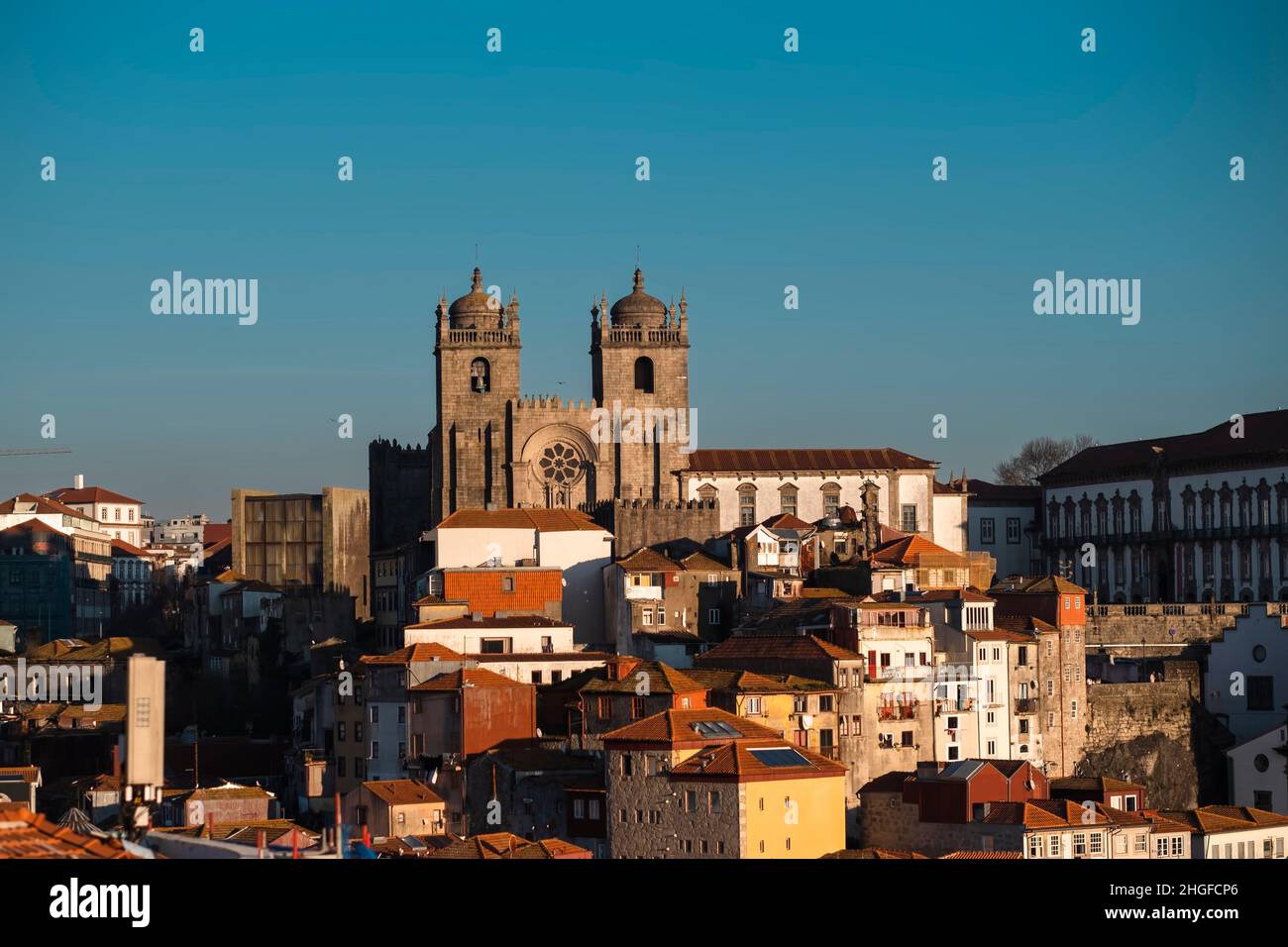 Panorama of historical buildings in Porto, Portugal Stock Photo - Alamy