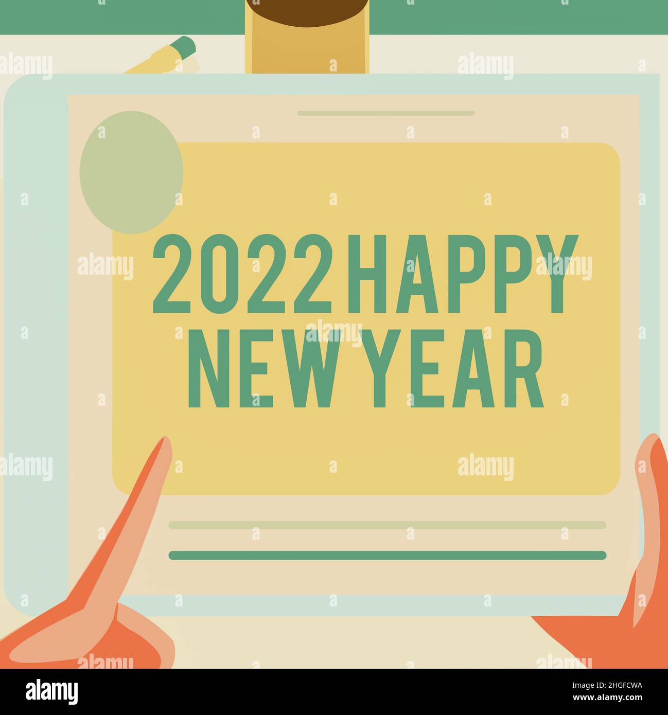 Text caption presenting 2022 Happy New Year, Concept meaning ...