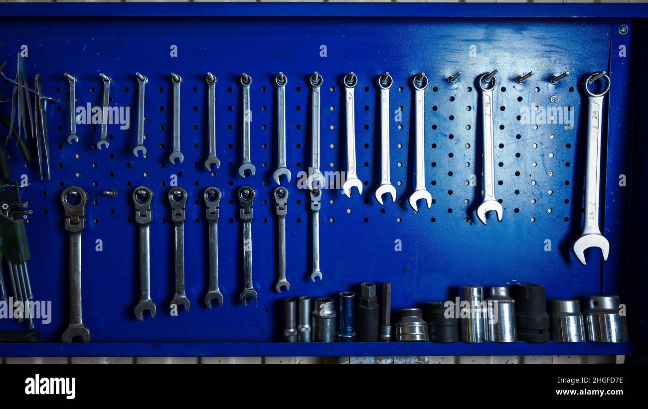 Car mechanics tool kit hi-res stock photography and images - Alamy