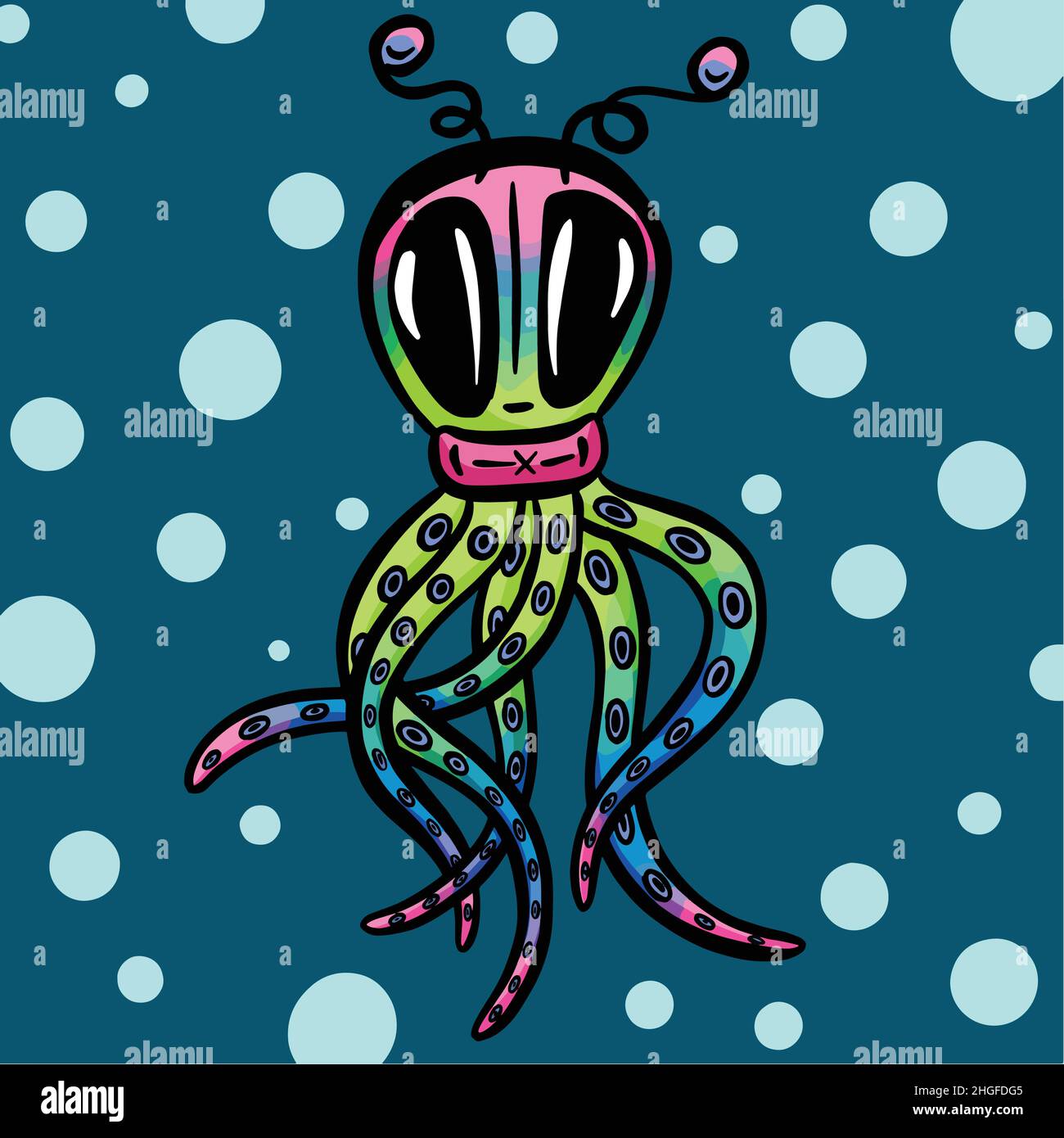 Funny Imaginary Monster Mascot Cartoon Character Stock Vector Image ...