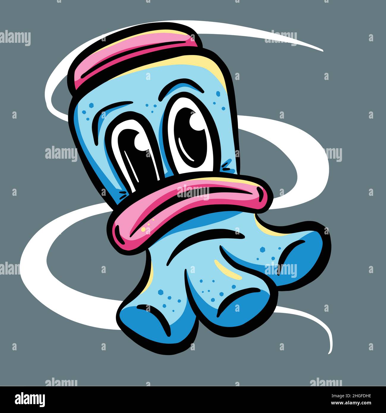 Funny Imaginary Monster Mascot Cartoon Character Stock Vector Image ...