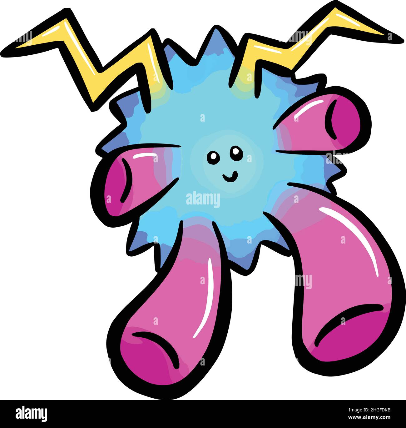Funny Imaginary Monster Mascot Cartoon Character Stock Vector Image ...
