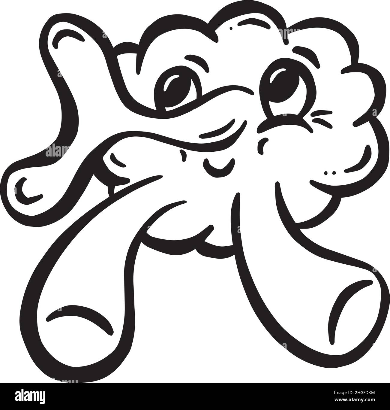 Funny Imaginary Monster Mascot Cartoon Character Stock Vector Image ...