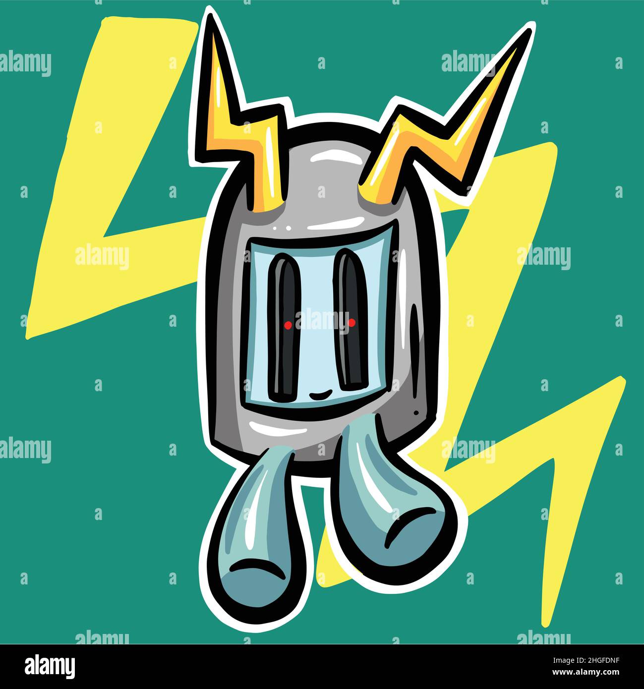 Funny Imaginary Monster Mascot Cartoon Character Stock Vector Image ...
