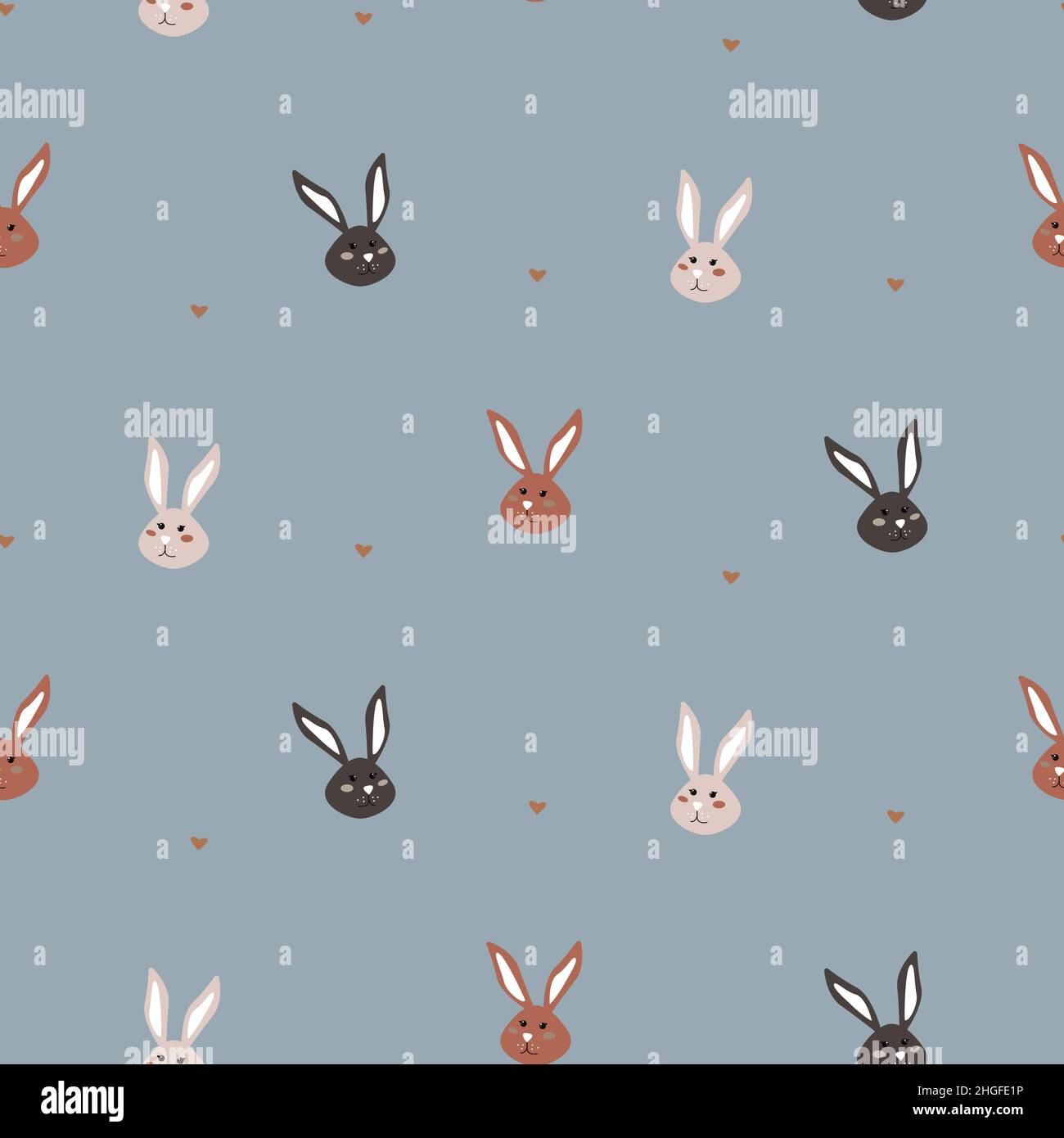 Cute Bunny Pattern, Rabbit background for kids clothes design print ...