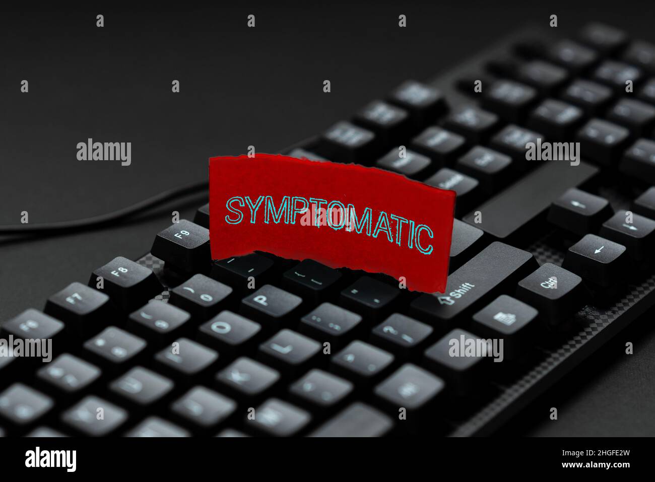 Conceptual display Symptomatic, Concept meaning serving as symptom or ...