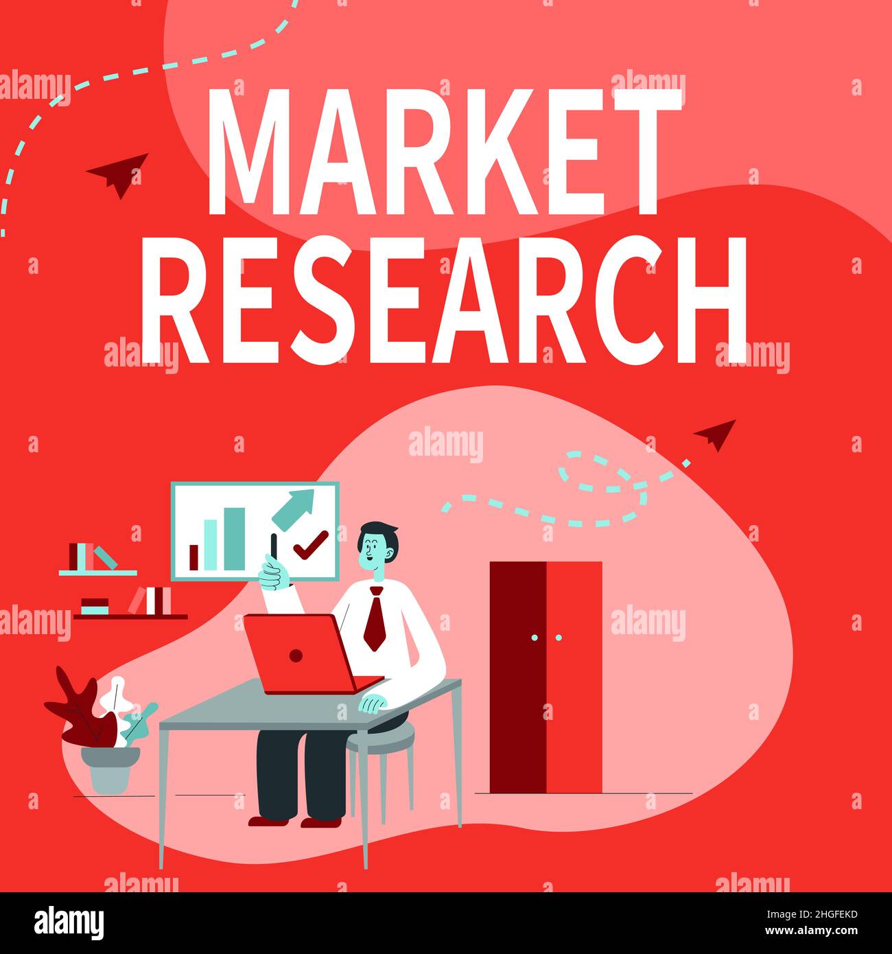 Conceptual display Market Research, Business showcase gathering ...