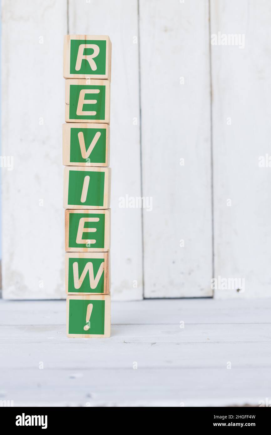 Review word hi-res stock photography and images - Alamy
