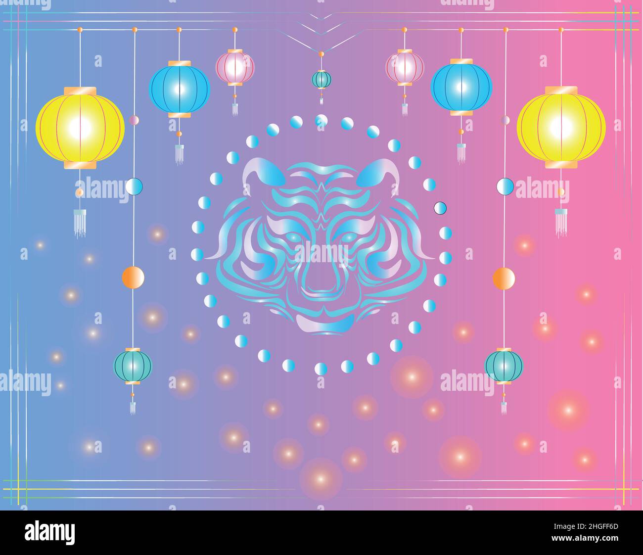 Lanterns festival chinese new year Stock Vector Images - Alamy