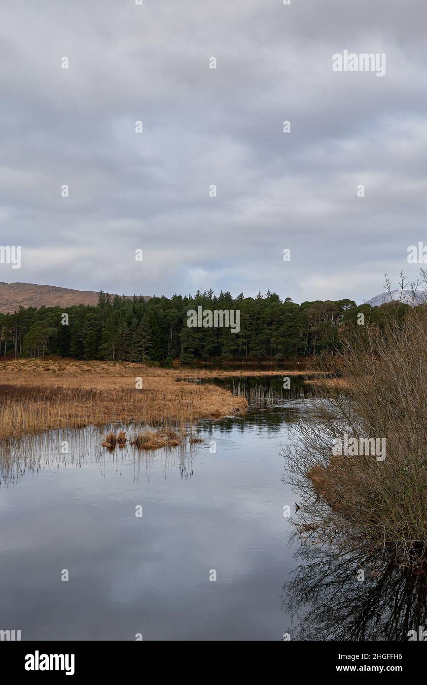 Glenveagh National Park, Co. Donegal. lake with reflections after a ...