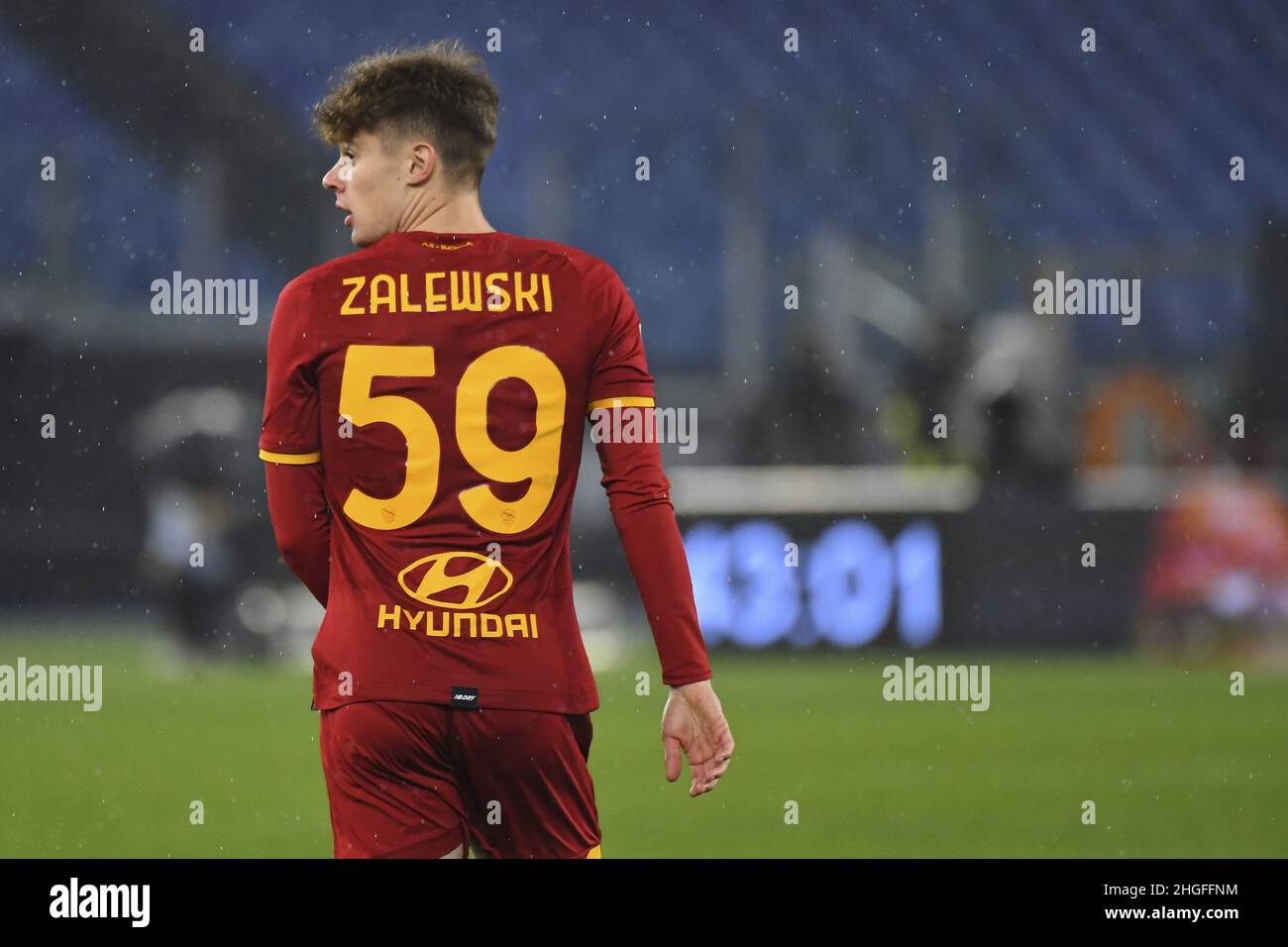 Nicola Zalewski of A.S. Roma during the eighth finals of Coppa Italia ...