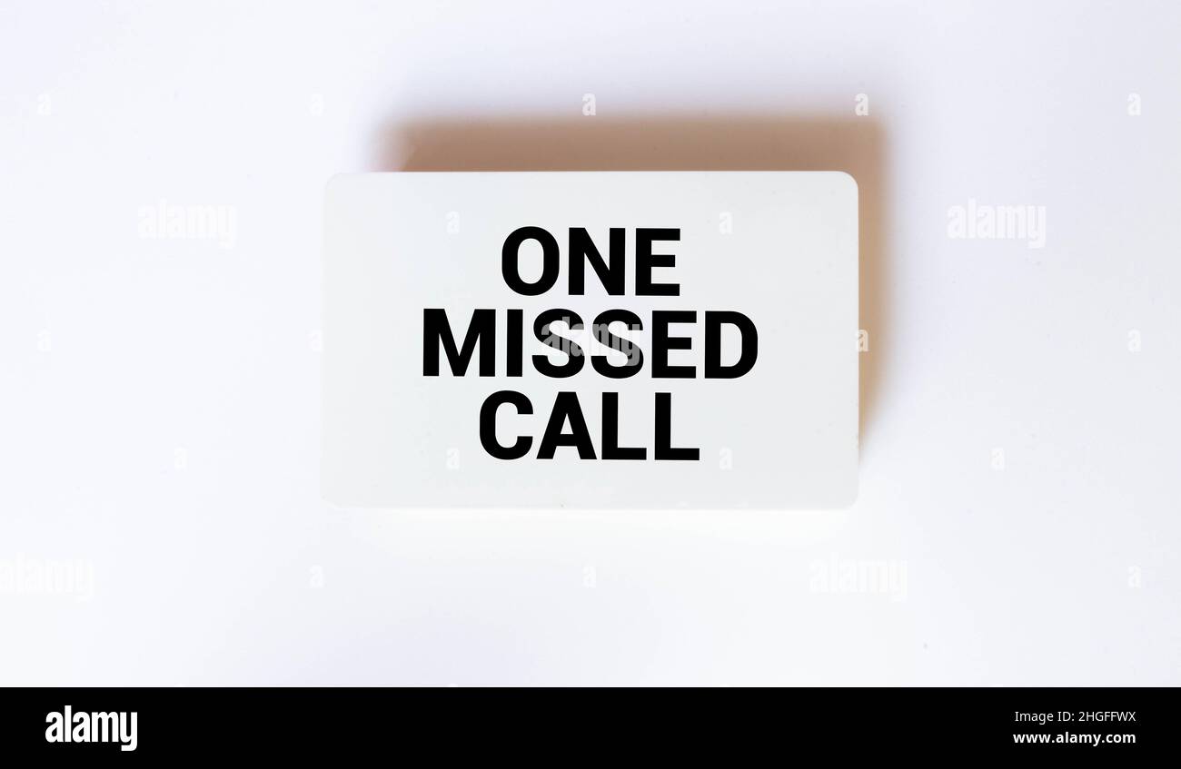 One missed call on the smartphone screen Stock Photo - Alamy