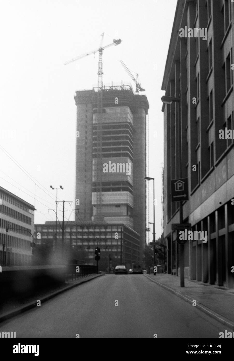 Construction in Frankfurt, Germany, September 1976 Stock Photo - Alamy