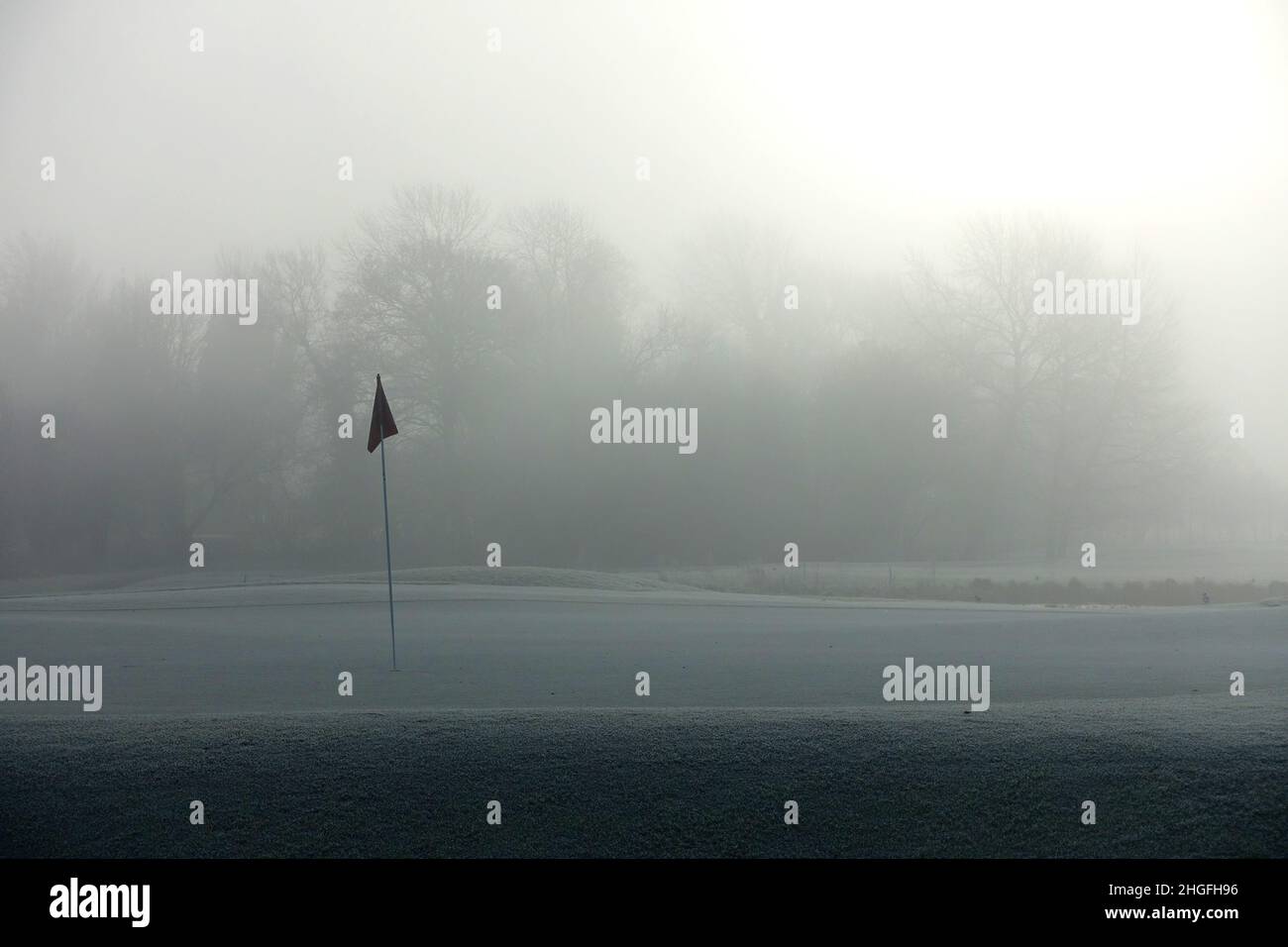 Winter Scene On Golf Course High Resolution Stock Photography and ...
