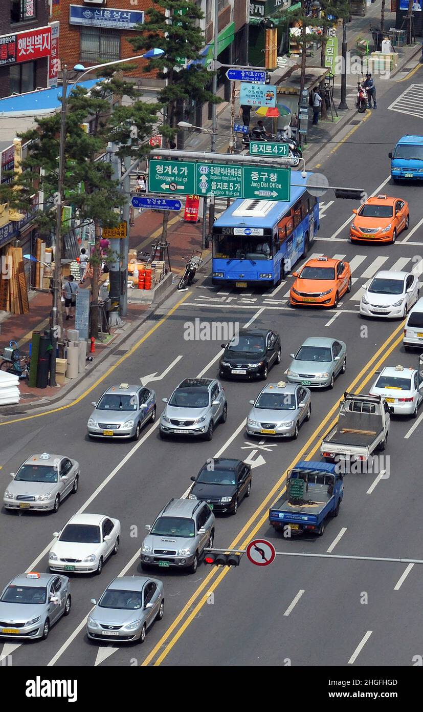 traffic jam, Euljiro 4 avenue, Seoul South, Korea Stock Photo - Alamy