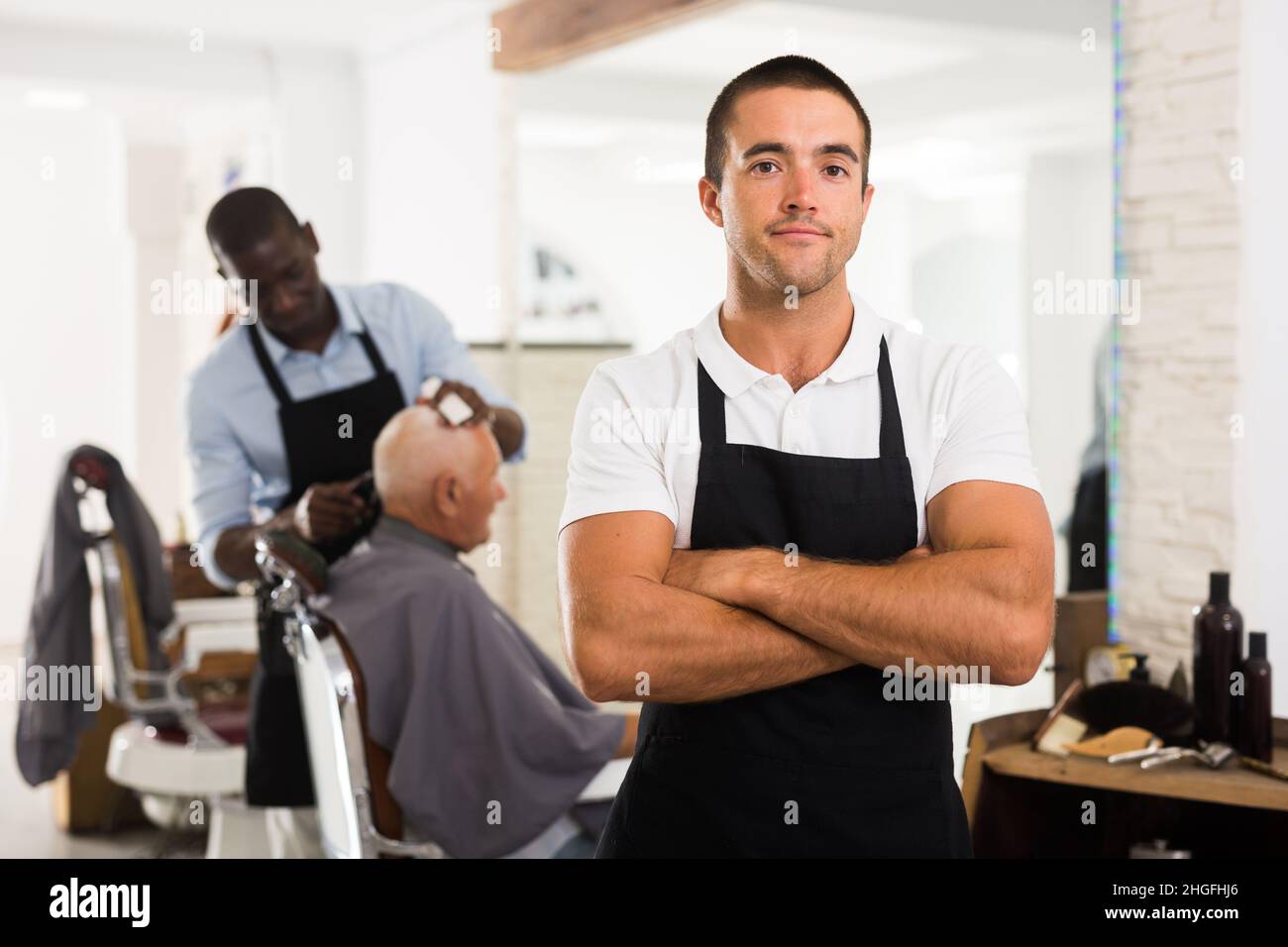 Successful professional barber Stock Photo - Alamy