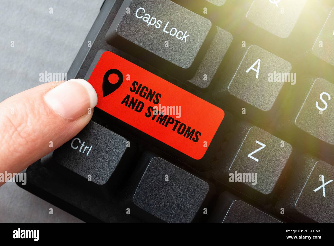 Handwriting text Signs And Symptoms, Business concept abnormalities ...