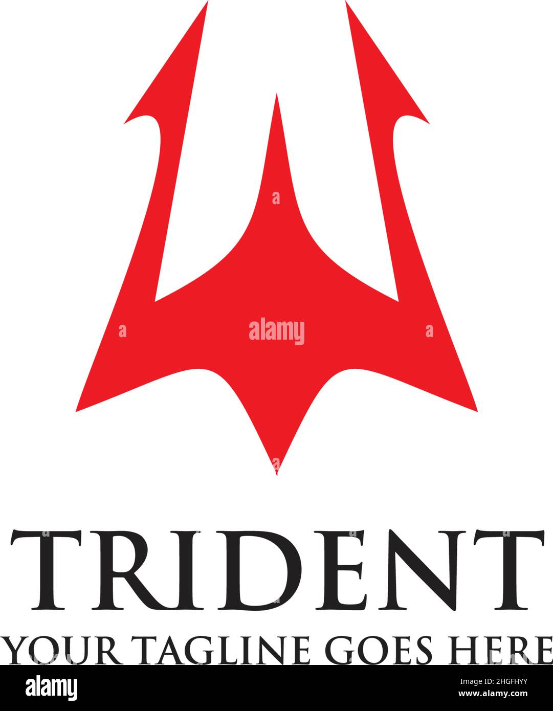 Trident logo design inspiration vector template Stock Vector Image ...