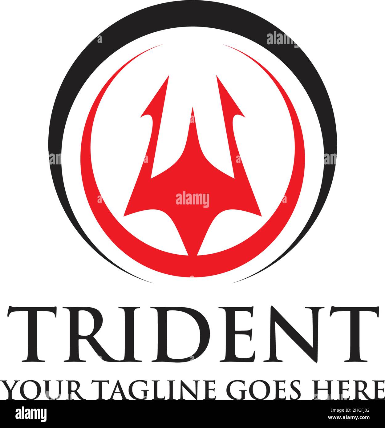 Trident logo design inspiration vector template Stock Vector Image ...