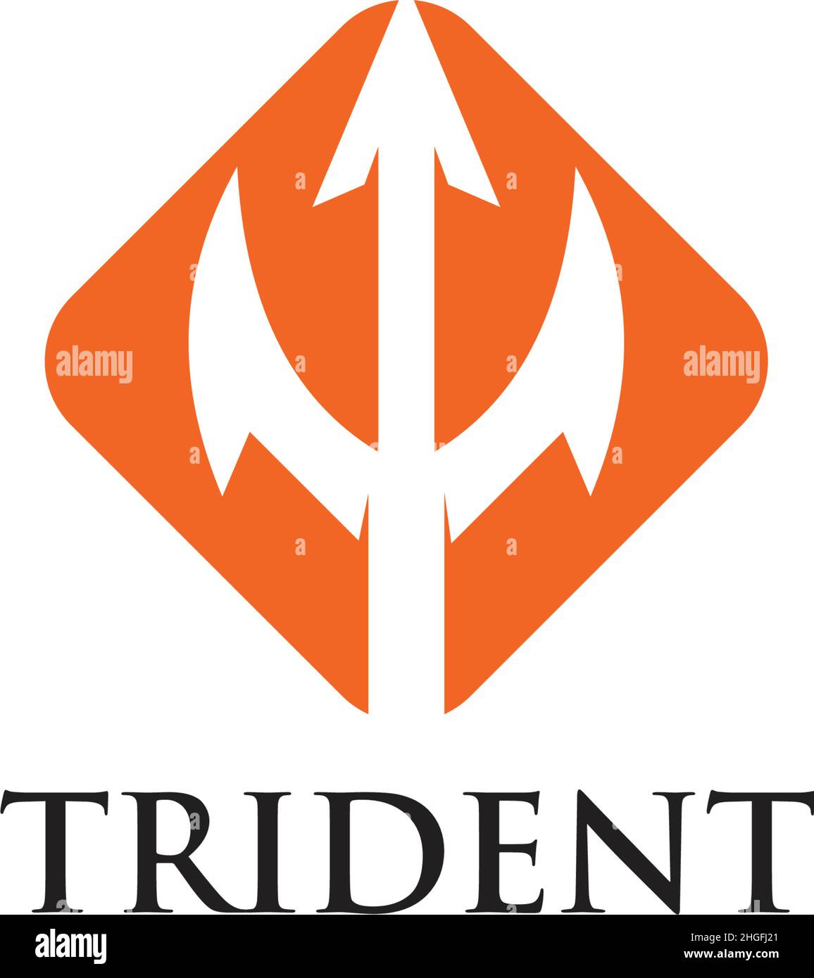 Trident logo design inspiration vector template Stock Vector Image ...