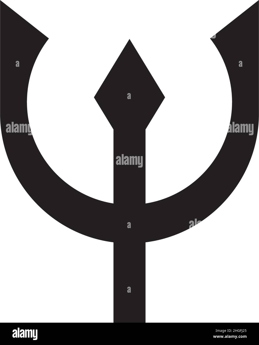 Trident icon logo design inspiration vector template Stock Vector Image ...