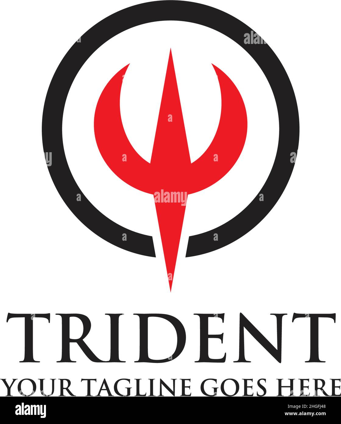Trident logo design inspiration vector template Stock Vector Image ...