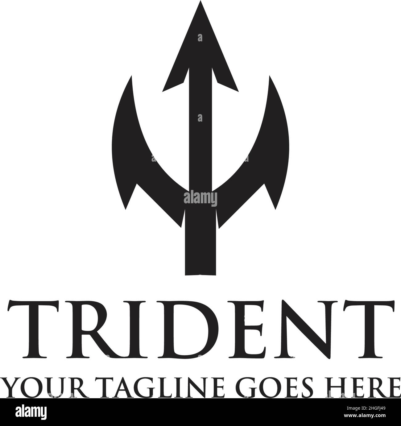 Trident logo design inspiration vector template Stock Vector Image ...