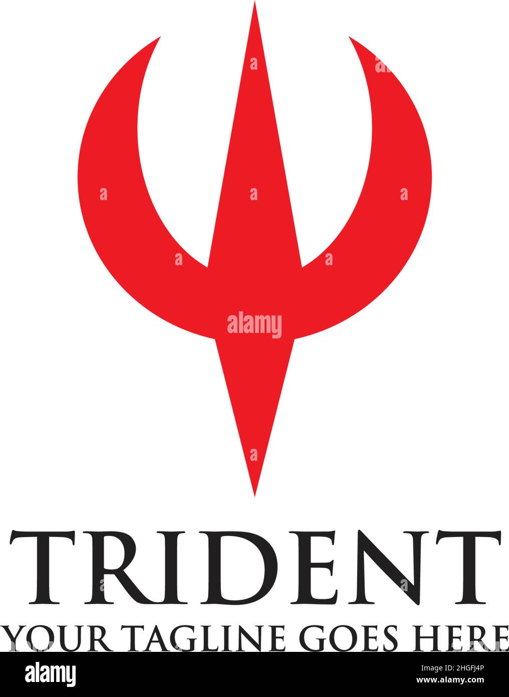 Trident logo design inspiration vector template Stock Vector Image ...