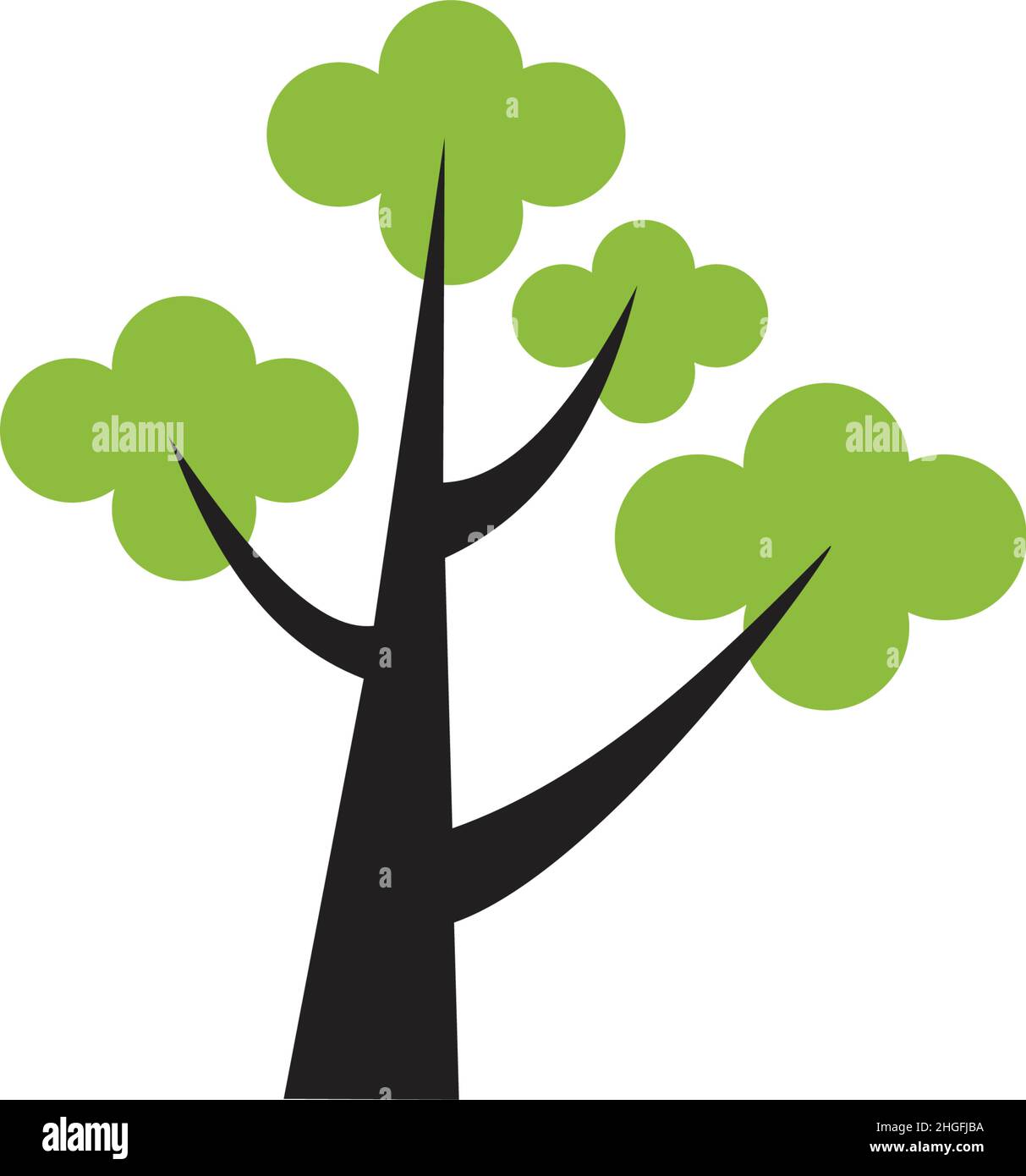 Tree icon logo design inspiration vector template Stock Vector Image ...