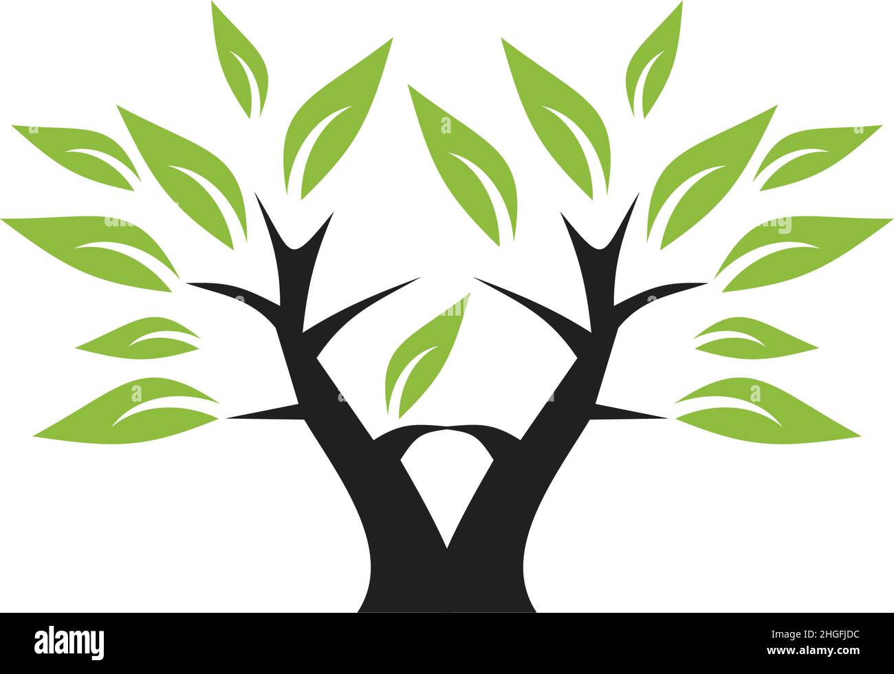 Tree icon logo design inspiration vector template Stock Vector Image ...